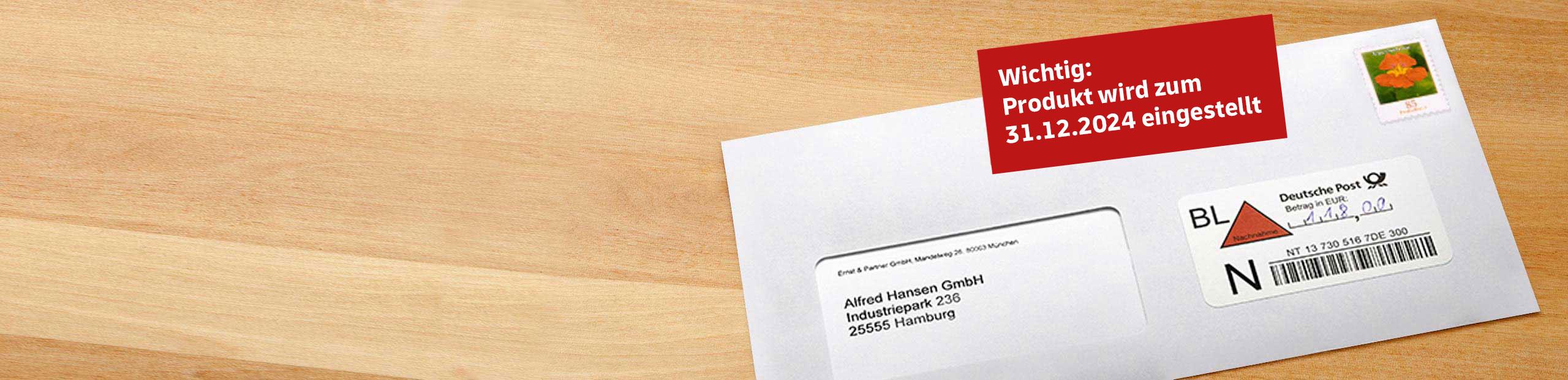 Versand mit Bezahlgarantie | Deutsche Post | Nachnahme National